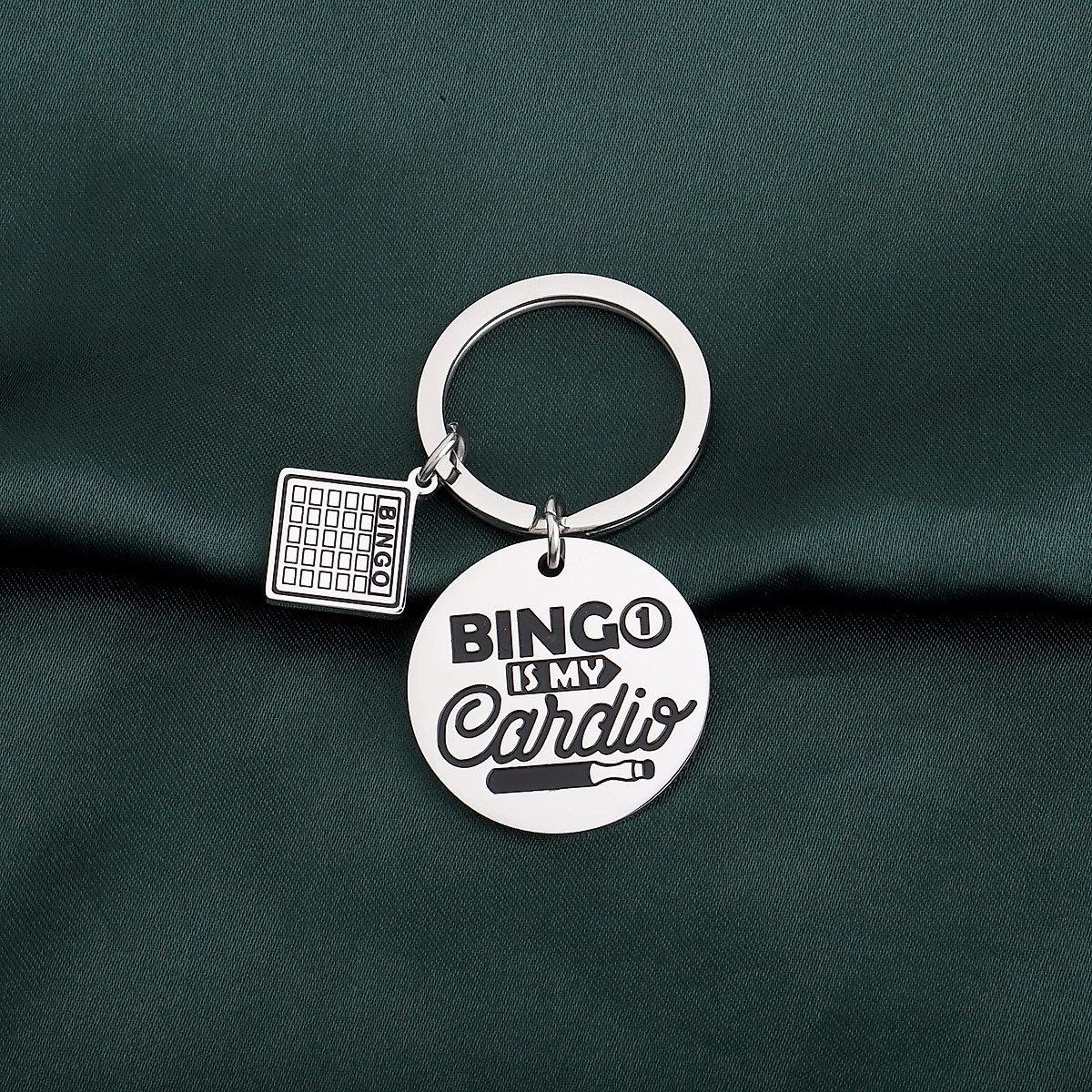 PLITI Funny Bingo Gift Bingo Gambler Gift Bingo Game Lover Gift Bingo Is My Cardio Keychain Gambling Gift (bingo cardio ky)