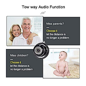 Mini cam Hidden Spy Small Camera with Audio, Home Surveillance Camera, Two-Way Voice and Video Call, 1080P IP HD Infrared Night Vision Motion Detection Reminder, for Home Car Indoor Outdoor Security