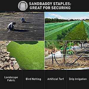 Sandbaggy 1000 Count 6" Landscape Staples | Industrial Grade 11 Gauge Steel | Great for Securing Landscape Fabrics, Erosion Control Matting, Bird Netting & Etc |Trusted by Farmers Across USA