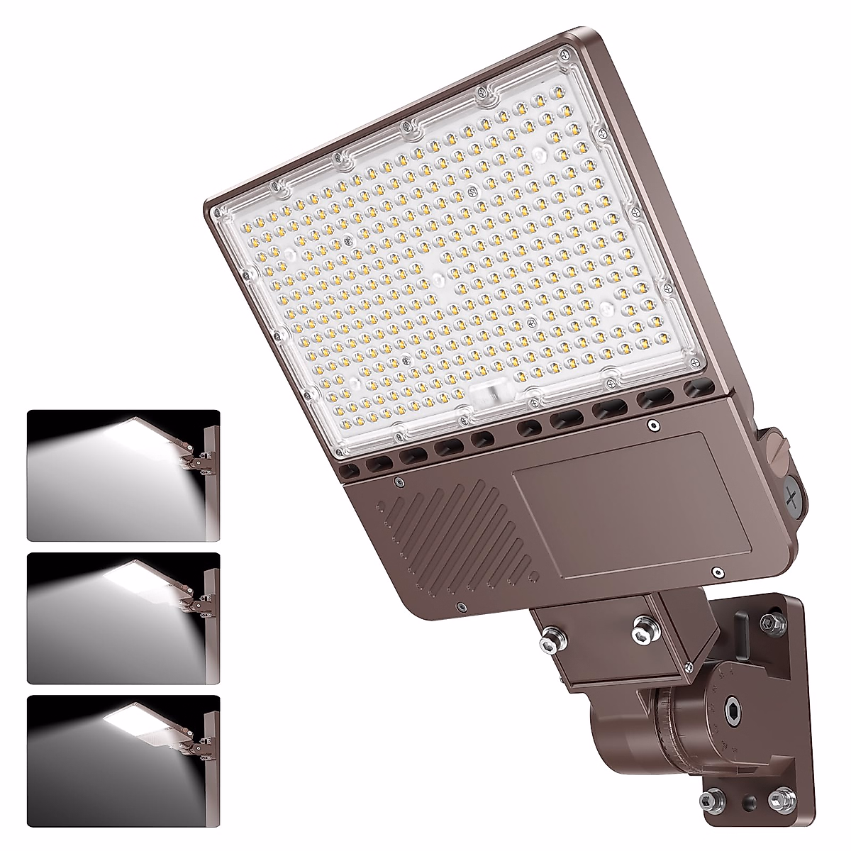 9PCS LED Parking Lot Lights 150W 120W 90W, LED Shoebox Light 5000K Adjustable Arm Mount, UL Listed Outdoor Pole Light with Photocell, IP65 Waterproof Commercial Street Area Flood Lighting 100-277V