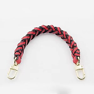 Genuine Leather Braided Handle Compatible with Neonoe Strap for Metis Noe BB NM Beaubourg Hobo (RED)