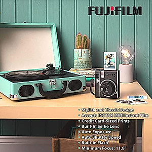 Fujifilm Instax Mini 40 Instant Camera Black with Fujifilm Twin Pack instax Mini Film (20 Sheets) and NeeGo Instax Photo Album