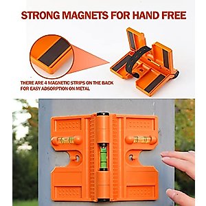 RONGPRO Magnetic Post Level, Folding Magnetic Post Level with Elastic Loop for Hands-free Work