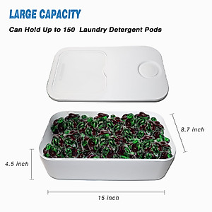 Gnjoyxuan Laundry Pods Container, Laundry Detergent Dispenser with Sliding Lid, Dishwasher Pod Container Holder for Laundry Organization and Storage, Large