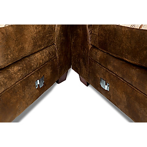 American Furniture Classics Model Wild Horses Two Piece Sofa sectional Pinto Brown