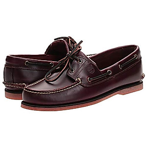 Timberland mens 2-eye Boat loafers shoes, Rootbeer/Brown, 8.5 US