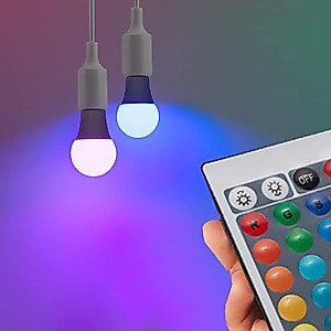 ThinkMRO RGB RGBW 10W A19 E26 E27 Multiple Colors Changing Light Bulbs with Remote,LED Lamp Replace Bulb,Warm White,Dimmable Memory Function,Ideal Lighting for Home Decoration,Party,Gardens,Corridors