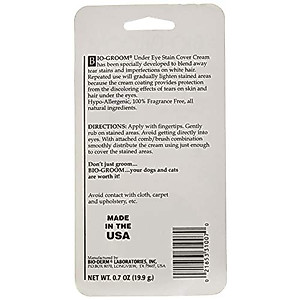 Bio-groom Stain-Free Dog Eye Cream – Tear Stain Remover for White Dogs, Natural Eye Wash, Hypo-Allergenic, Cruelty-Free, Made in USA, Gentle Eye Cleaner for Dogs – 0.7 oz 1-Pack
