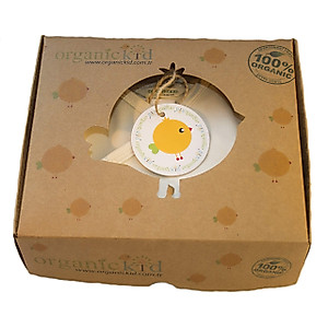 GOTS Certified 100% Organic 5 Piece Basic Essentials Layette Set for Newborn Baby Boys and Girls White