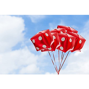 10 Pcs Cube Foil Balloons 24 Inches Square Dice Foil Balloon 4D Mylar Balloon for Party Decorations Party Supplies,Red