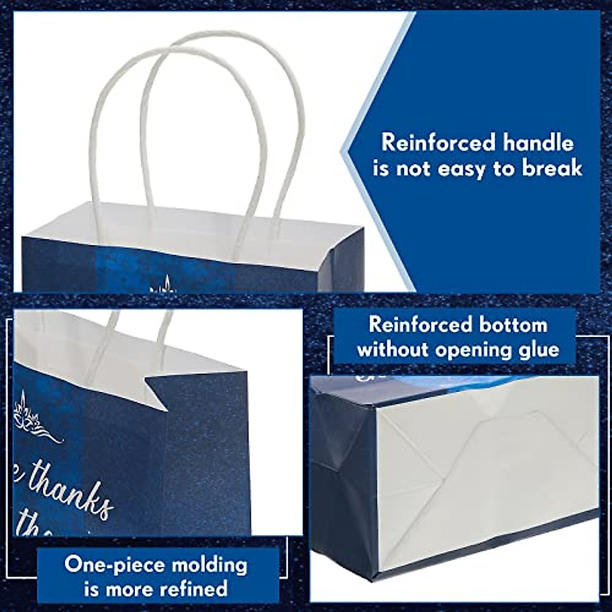 16 Pcs Religious Hymn Gift Bags Inspirational Paper Gift Bag with Handles Welcome Church Bag for Baptism Favors Wrapping Christening Baptism Gifts Party Communion Christmas, 5.9 x 3.1 x 8.3 Inches