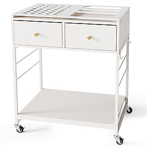 Resiners Epoxy Resin Kit Storage Cart, Mica Powder Storage Table for Organize Resin Supplies Epoxy Resin Pigments Mica Powder Glitter Powder Mixing Cups Molds Accessories