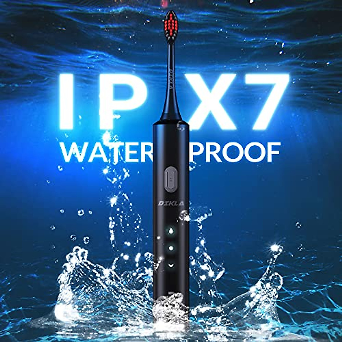 DIKLA Electric Toothbrush，Rechargeable Powered Toothbrush for Adults，Whitening Sonic Toothbrush with 8 Replacement Brush Heads,Last 90 Days,Deep Cleaning