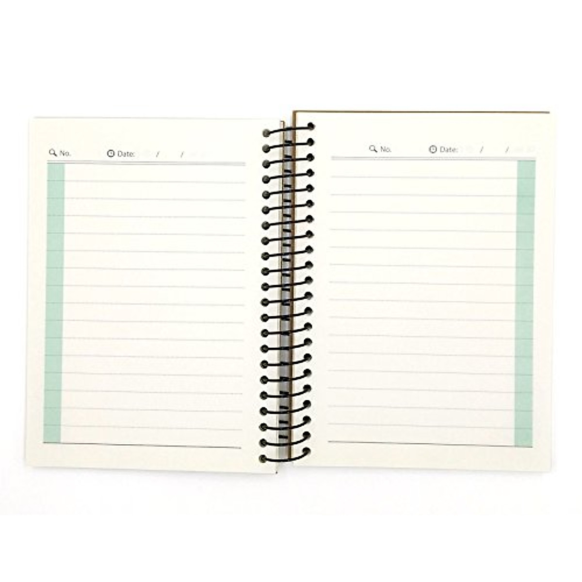 Small Spiral Notebook, 240 Lined Pages, A6 Size Wide Ruled Paper, Recycled Hard Cover - GoldenSunny