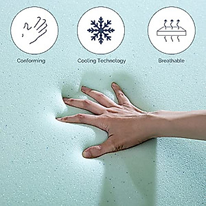 IULULU 8 Inch Full Size Memory Foam Mattress, Bed in a Box Green Tea Gel Infused Mattresses, Breathable Removable Quilted Cover, Medium Feeling, White