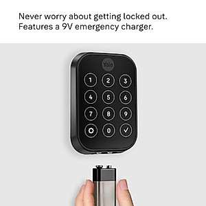 Yale Home Assure Lock 2 Deadbolt, Black Suede Keyless Entry Door Lock with Digital Touchscreen Keypad and Bluetooth Connectivity (No Wi-Fi), YRD430-BLE-BSP