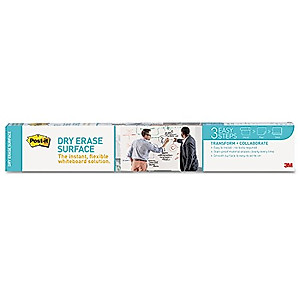 Post-It Def3x2 Dry Erase Surface with Adhesive Backing, 36-Inch X 24-Inch, White