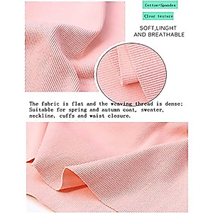 TinaKim Ribbing Fabric for Sweatshirts, Jacket Hoodies Waistbands Neckbands Cuffs Sewing Material (43x8in, 96 Brown)