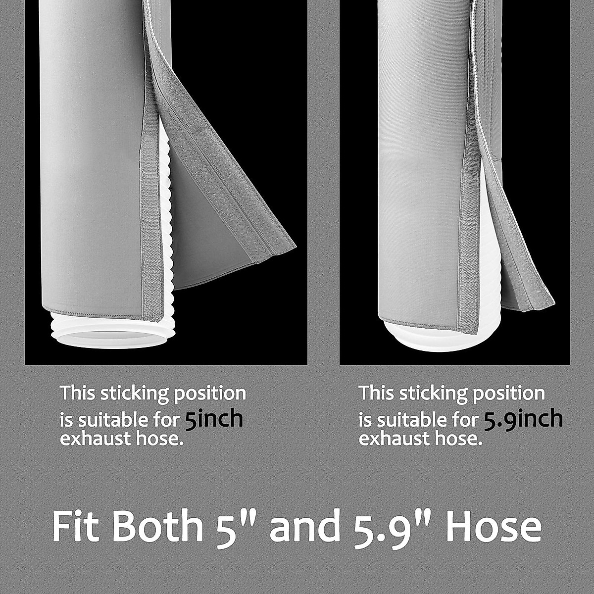 Moanyt Portable Air Conditioner Hose Cover Wrap Insulated Ac Hose Sleeve Cover Air Conditioning Accessories Universal Fit Both 5 inch and 5.9 inch Diameter Exhaust Duct Vent