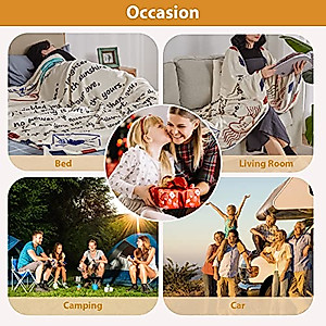 Gifts for Mom, Warm Blanket to Mom Gift from Daughter, Birthday Thanksgiving Christmas Valentine's Day Best Mom Hug Gifts for Moms, Mother Letter Soft Flannel Throw Blanket 60 x 75 Inches