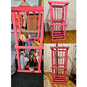 Wooden Stuffed Animal Storage, Extra Large Stuffed Animal Holder Plush Toy Organizer with Elastic Band, Stuffed Animal Zoo Storage for Nursery Play Room Bedroom Corner