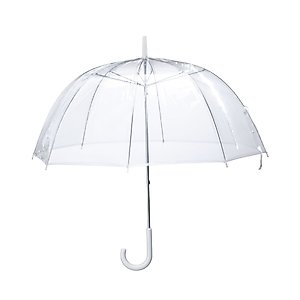 Sara Rain (6 Pack) 46" Adult Clear Bubble Umbrella Auto Open Fashion Dome Shaped European Hook Handle