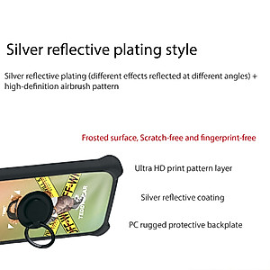 Aroepurt Case for Samsung Galaxy A40 Case Compatible with Samsung Galaxy A40 Phone Case Cover [with Tempered Glass Screen Protector][PC + TPU 2 in 1][Ring Support] [Golden Reflect Light] DJH-PZX