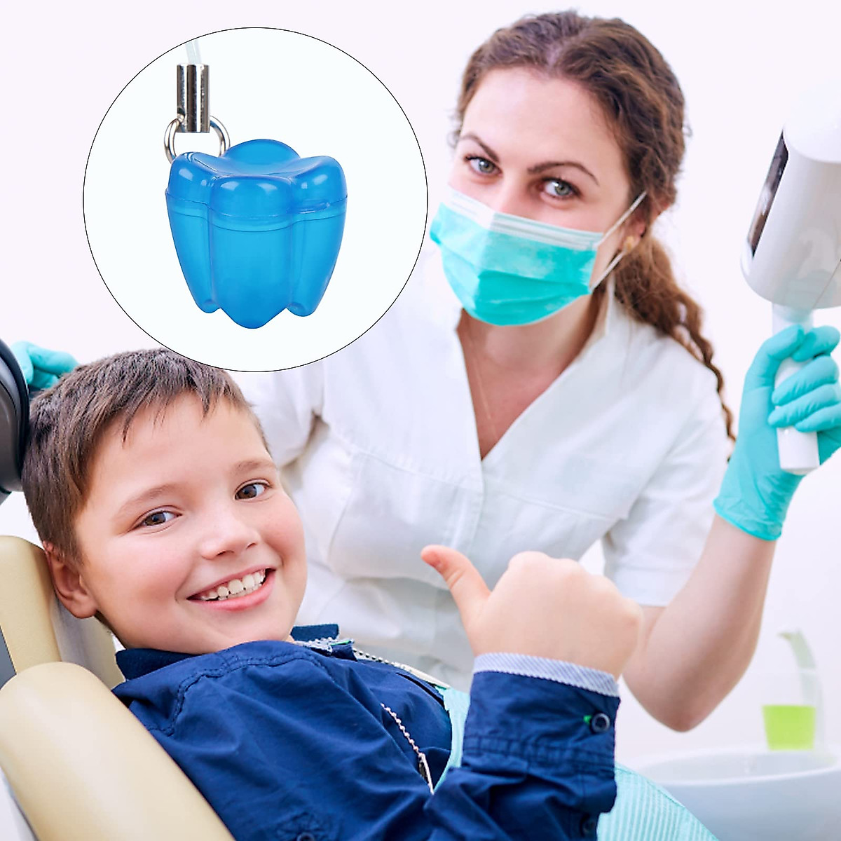 Ioffersuper 50-Piece Tooth Saver Necklaces, Tooth Necklace Little Box for Lost Teeth, Milk Teeth Storage Cases for Children Tooth Fairy Bag School Classroom Party Supply