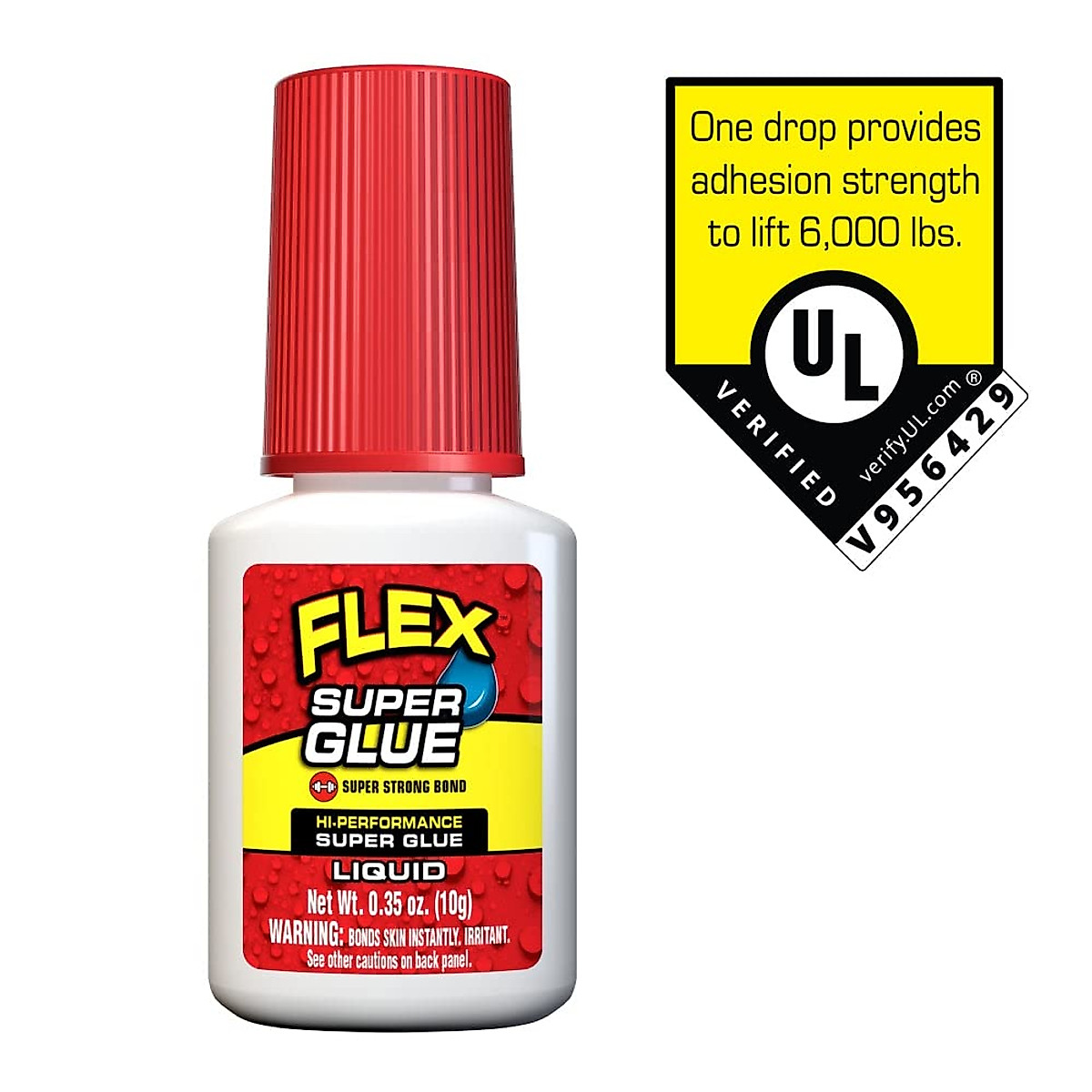 Flex Super Glue Liquid, Clear, 10 Gram Brush-On Bottle, (Pack of 1)