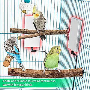 briidea Bird Warmer for Cage, Bird Heater to Snuggle up for African Grey, Parakeets, Parrots, Small Birds, USB 5V