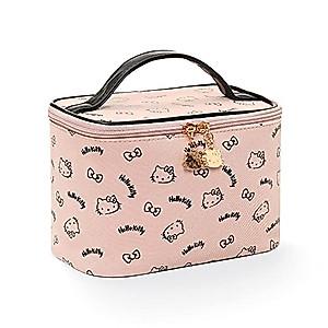 Large Makeup Bag with Handle Travel Cube Cosmetic Bags Brush Holder Zipper Pouch Case Organizer for Women