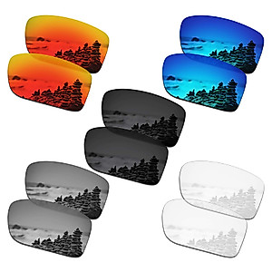 SmartVLT Set of 5 Men's Replacement Lenses for Oakley Double Edge OO9380 Sunglass Combo Pack S01