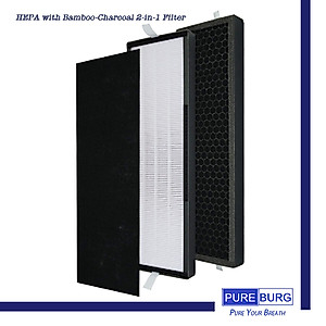 PUREBURG T500 Replacement True HEPA Filter Set Compatible with Alen T500 Air Purifier, Cooking Odor & Voc's Remove version,2-Pack