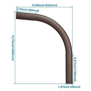 TORCHSTAR Extension Mounting Arm Area-Light, Sturdy Mounting Pole Only for Our Dusk to Dawn LED Barn Light, Yard Lights, Iron Housing, Anti-Rust, Bronze