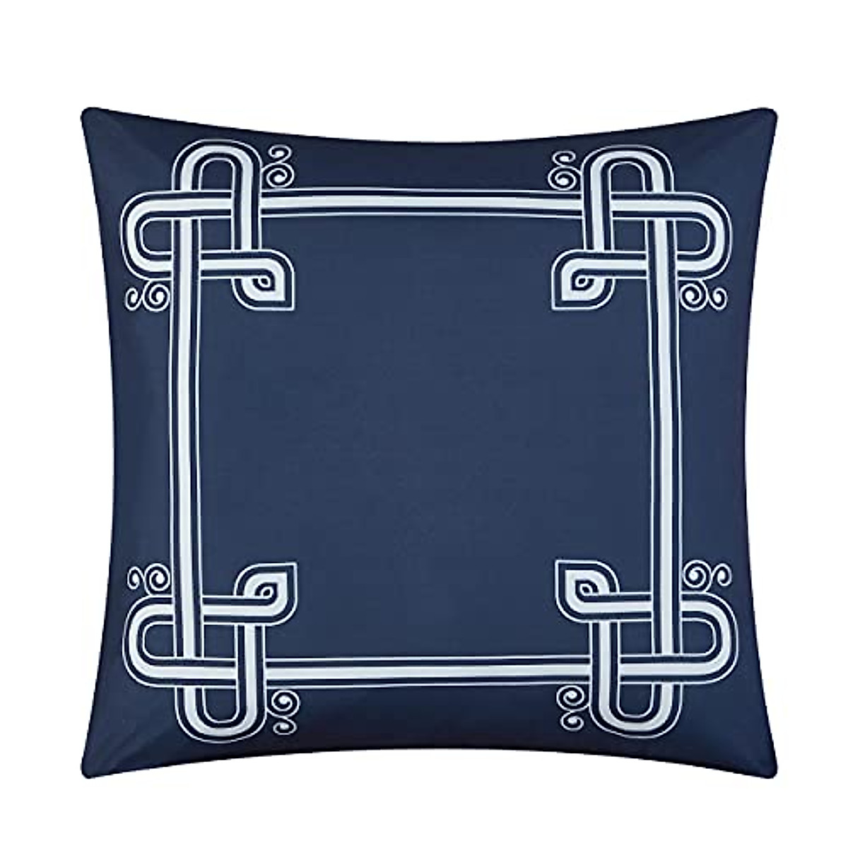 Chic Home Brookfield Garden 5 Piece Comforter Set Large Scale Floral Pattern Print Bedding-Decorative Pillows Shams Included, Queen, Blue