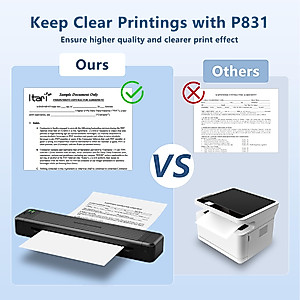 A4 Printer Paper, Multipurpose Copy Paper for Laser Printer, Inkjet Printer, Itari Copy Paper for Printer, Compatible with Phomemo P831 HPRT MT800 Thermal Transfer Printer, 200 Sheets, Glossy, White