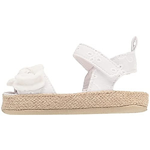 Gerber baby girls Espadrille Sandal Crib Shoe, Eyelet, 3-6 Months Infant US