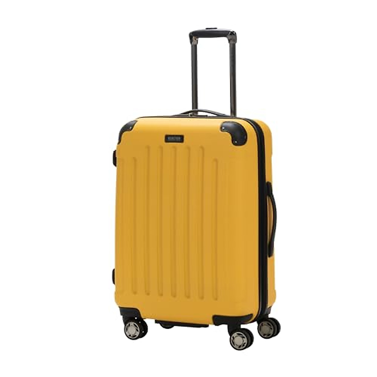 Kenneth Cole REACTION Renegade Luggage Expandable 8-Wheel Spinner Lightweight Hardside Suitcase, Honey Butter, 28-Inch Checked