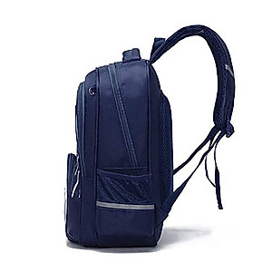 Mysticbags Boys Backpack Soccer Printed Kids School Bookbag for Primary Students Dark Blue