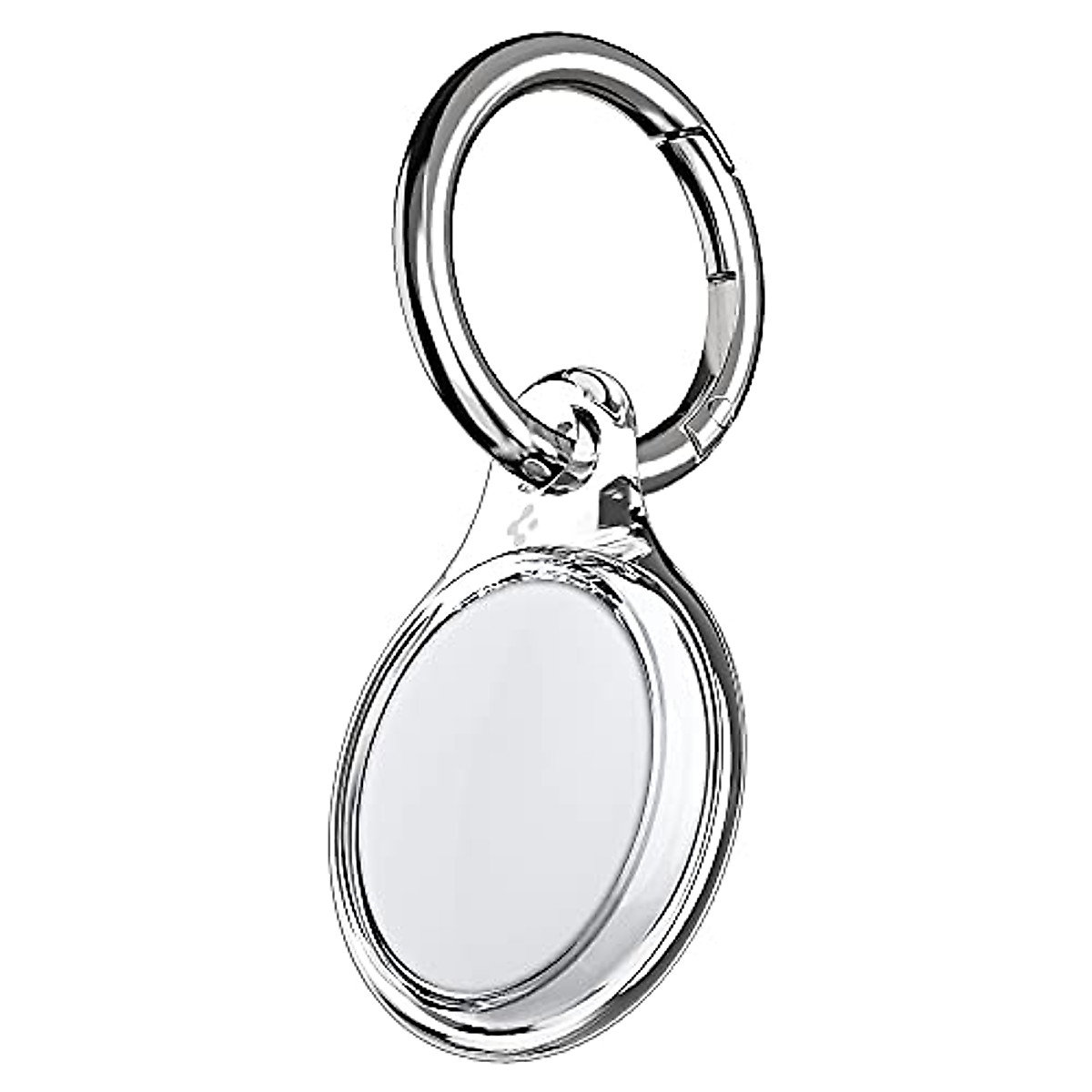 Spigen Ultra Hybrid Compatible with AirTag Case Cover AirTag Holder Designed for AirTag Keychain Ring (2021) - Crystal Clear