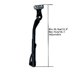 SZWEDI Bicycle Kickstand Adjustable Rear Fork Frame Side for 24' 26' 27.5' 29' inch Adult Electric Bike Mountain Bike 700 Road Bike BMX MTB FAT BIKE Kickstand