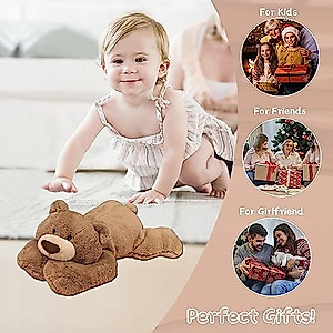 GHTMONY Teddy Bear Stuffed Animals Plushies, Soft Cuddly Stuffed Plush Brown Bear Toys for Kids Toddler Girls Boys Girlfriend Best Friends Birthday
