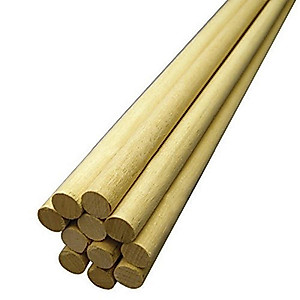 Unfinished Birch Dowel Rods for Crafts – 10-Pack, 3/16 x 12 in. Kiln-Dried Wooden Dowel Rod Craft Sticks in Bulk – Durable Wood Sticks That Resist Warping for Home, School, DIY, & More by Hygloss