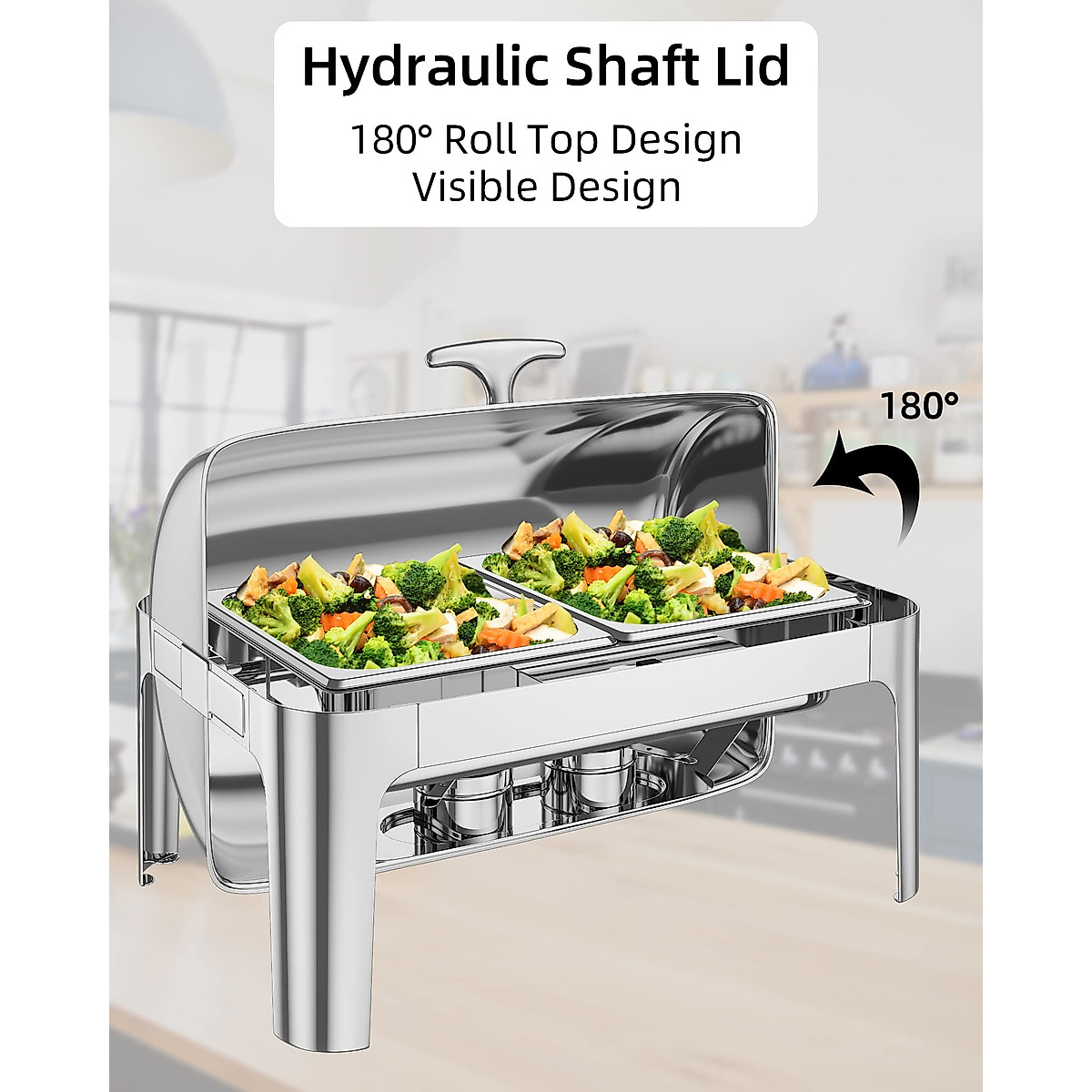 RIEDHOFF RE-TR-1/1 chafing dish, Full size pan, Rectangular with visible lid