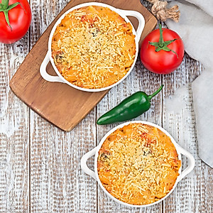 SOUJOY 6 Pack French Onion Soup Bowls, 22Oz Porcelain Serving Soup Bowls with Handles, Oven Safe Crocks for Soup, Cereal, Chill, Pot Pie, Beef Stew