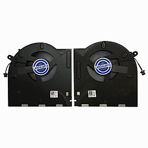 Landalanya Replacement CPU and GPU Cooling Fan for Dell Alienware M17 R3 R4 0H5TYJ 0CNV63 DC28000ROSL EG50061S1-1C010-S9A K13087 DC28000RNSL EG50061S1-C060-S9A K13089 DFS240012BK0T DFSCK324162A2K 12V