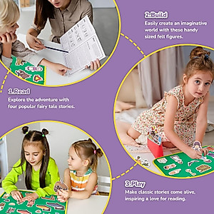 CHEFAN 12 Pack Felt/Flannel Board Story Pieces, PRECUT Felt Pieces for Preschool Toddlers, Three Little Pigs, Goldilocks and The Three Bears