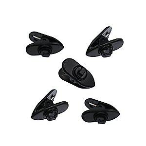 ALXCD Clips for Earphone Wire, 360 Degree Rotate Headphone Mount Cable Clothing Clip, 5 Pcs Black Clips for Most Monster, Sony, Sennheiser and Plantronics Headset, Pack of 5 (Black)