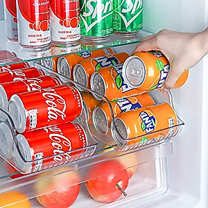 Puricon Can Drink Dispenser Organizer Bundle with Clear Kitchen Organizer