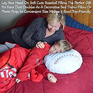 Baseball Pillow Boys Sports Room: Soft Softball Throw Plush Gifts - Play Stuff Ball Toys Decor Age 8-12